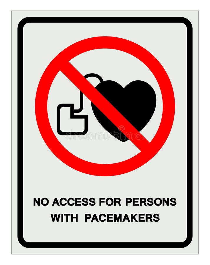 No Access for Persons with Pacemakers Symbol Sign, Vector Illustration ...