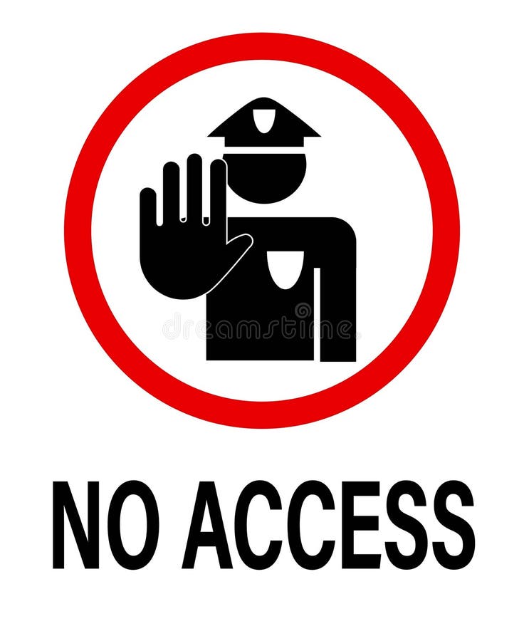 No Access. Prohibition Sign, Stop Hand Gesture Sign Inside a Circle Ban ...