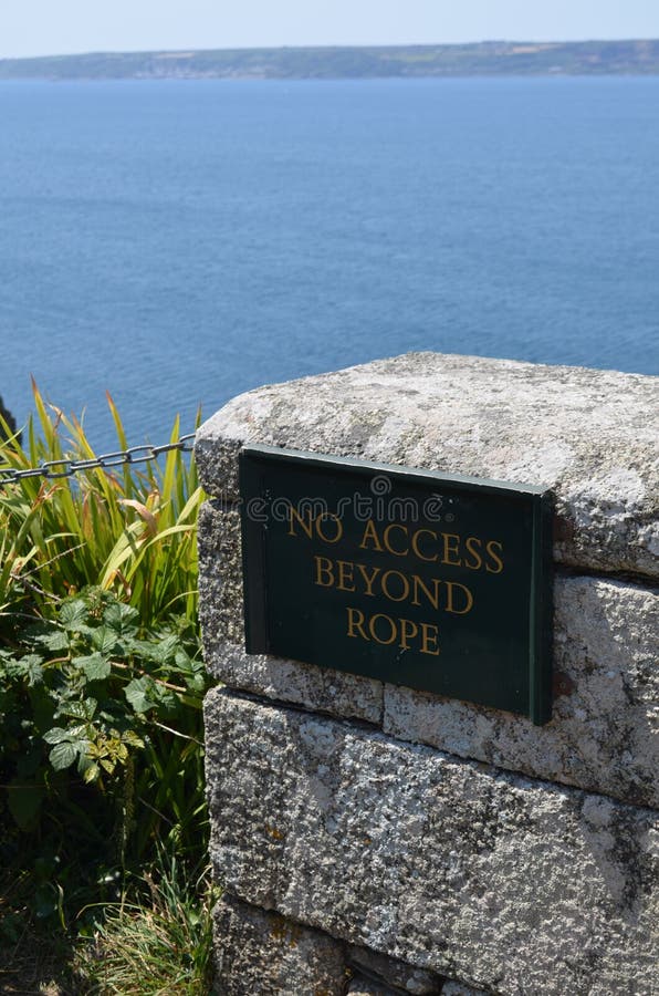 No access sign. stock image. Image of sign, access, rope - 42003377