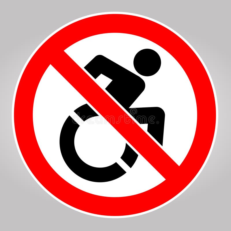 No Accessibility Symbol with Red Circle and Slash Stock Vector ...