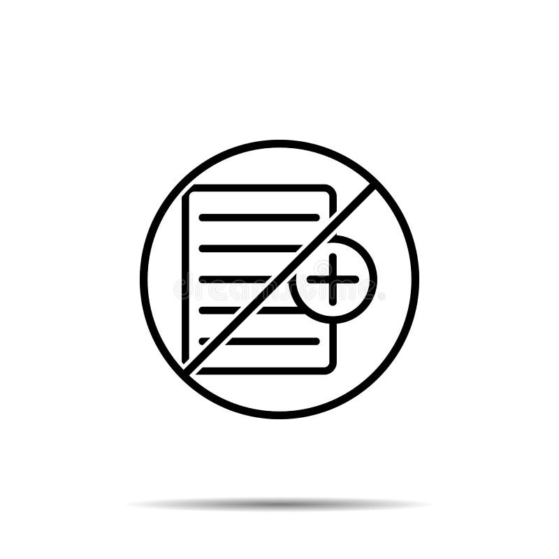 Plus and prohibition sign stock vector. Illustration of enhance - 183823319