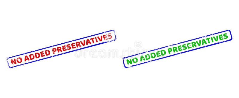 NO ADDED PRESERVATIVES Bicolor Rough Rectangle Watermarks with Corroded ...
