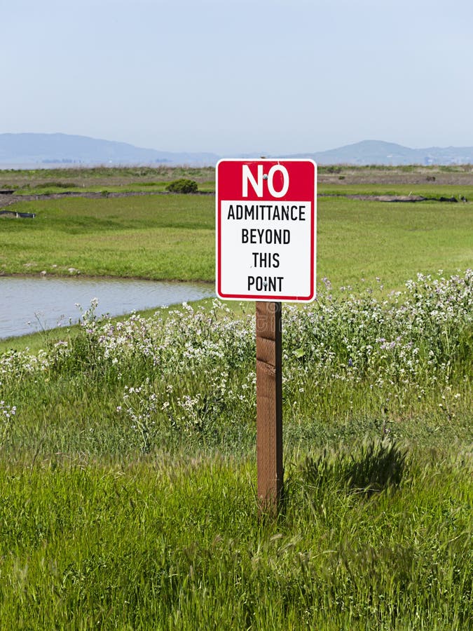No Admittance Sign for Environmental Conservation Stock Image - Image ...