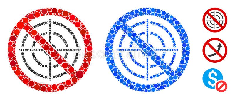 No Aim Composition Icon of Round Dots Stock Vector - Illustration of ...