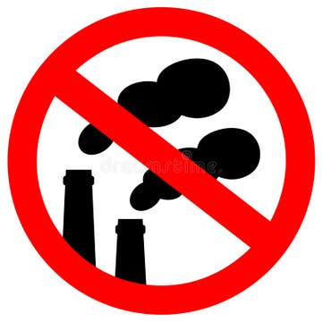 No Air Pollution Vector Sign Stock Vector - Illustration of forbidden ...