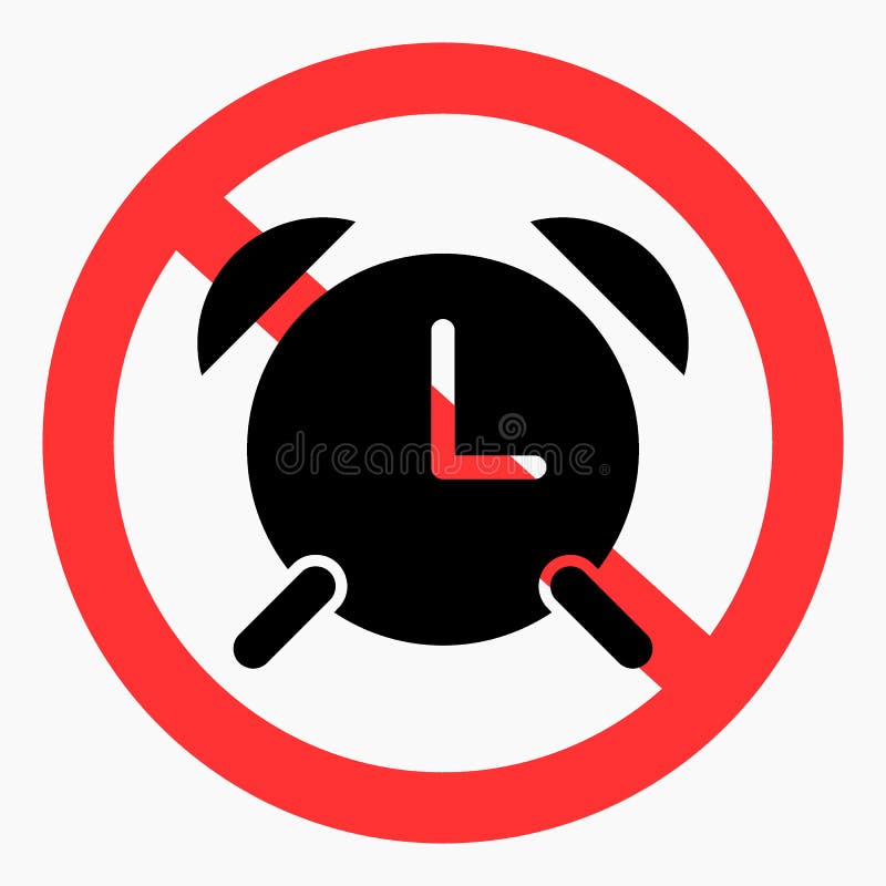 No alarm stock illustration. Illustration of time, break - 259668160
