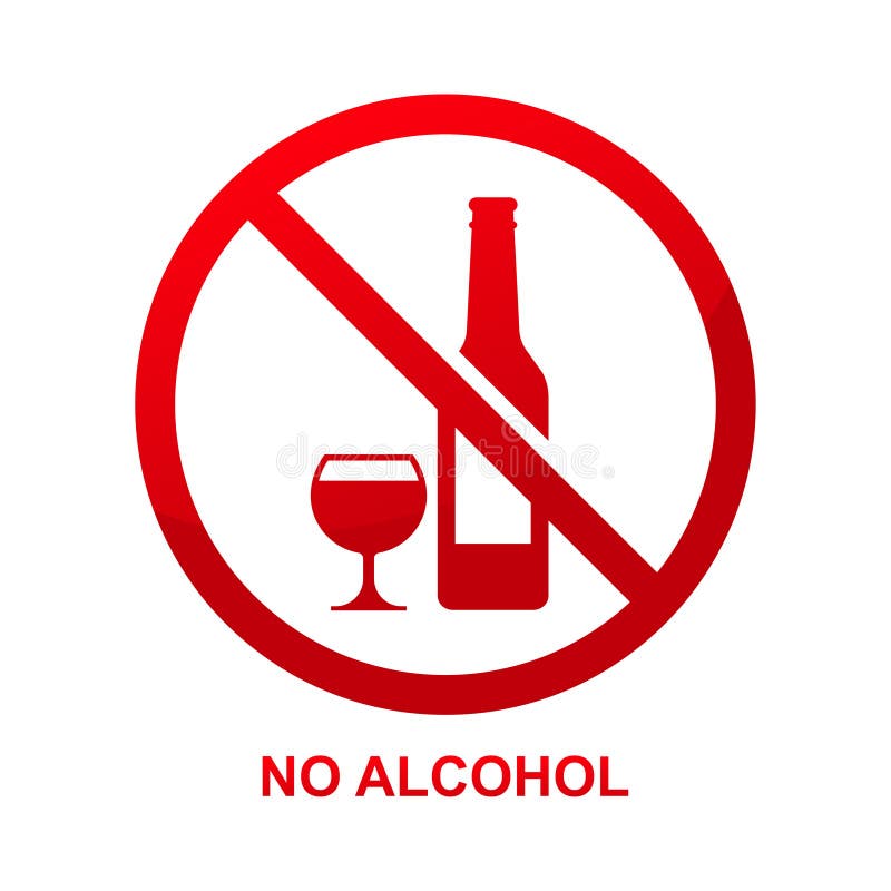 No alcohol sign. stock vector. Illustration of alcoholism - 177175125