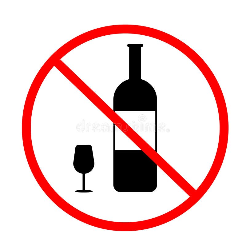 Forbidden Symbol No Party. No Party Sign. Flat Style Stock Illustration ...