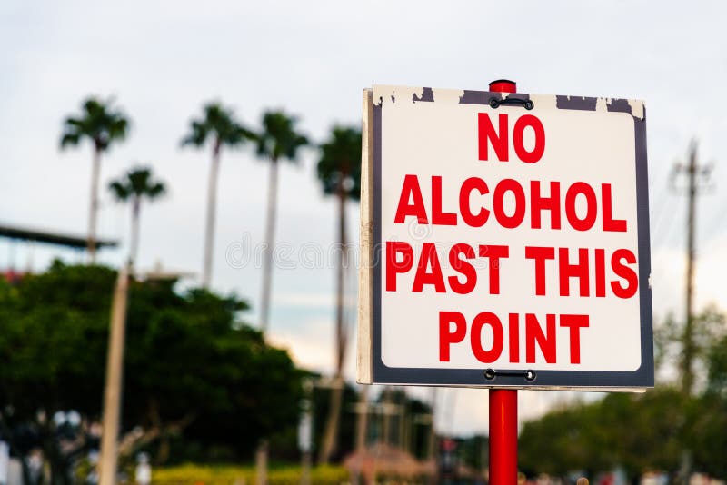 No Alcohol Past this Point Sign Stock Image - Image of addiction, wine ...