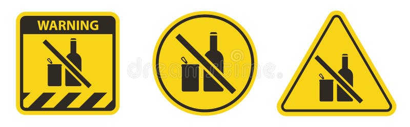 No Alcohol Sign, No Drinking Alcohol Stock Vector - Illustration of ...