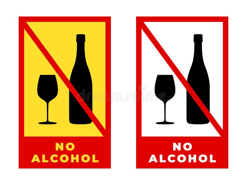 No Alcohol Sign. Prohibition Alcohol Stock Illustration - Illustration ...