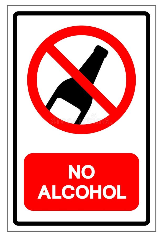 No Alcohol Symbol Sign ,Vector Illustration, Isolate on White ...
