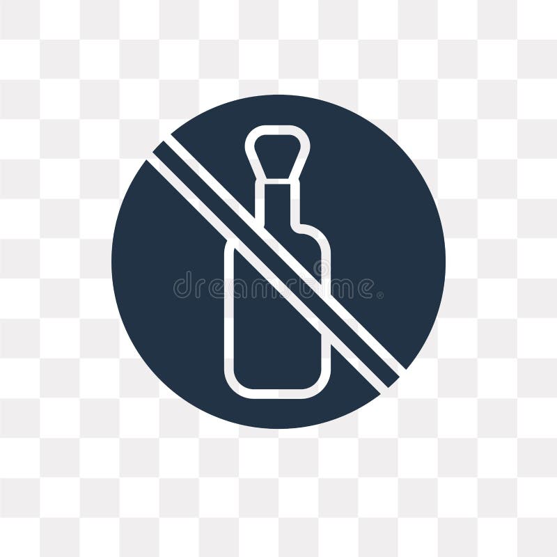 No Alcohol Vector Icon Isolated On Transparent Background, No Al Stock ...