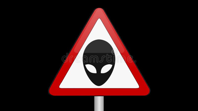 A Warning Sign with an Exclamation Mark Reflects Ominously in Stormy ...