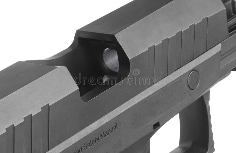 Empty Chamber on a 9 Mm Automatic Handgun Stock Image - Image of danger ...