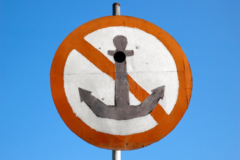 No Anchor Sign stock photo. Image of danger, sign, sailing - 45602964
