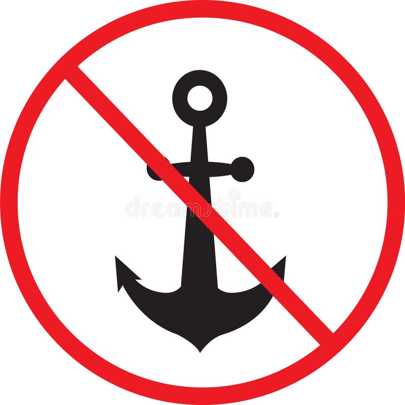 No Anchor Sign Stock Illustrations – 222 No Anchor Sign Stock ...