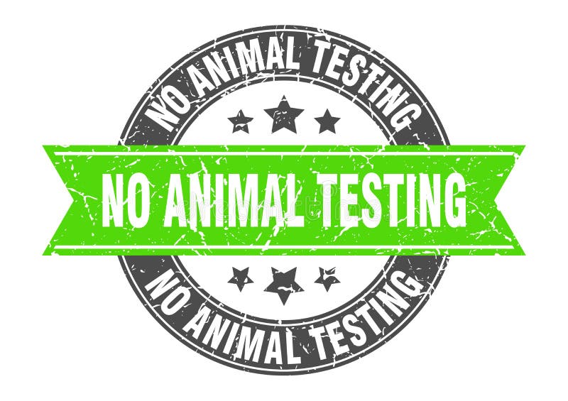 No Animal Testing Sign. Rounded Isolated Button. White Sticker Stock ...
