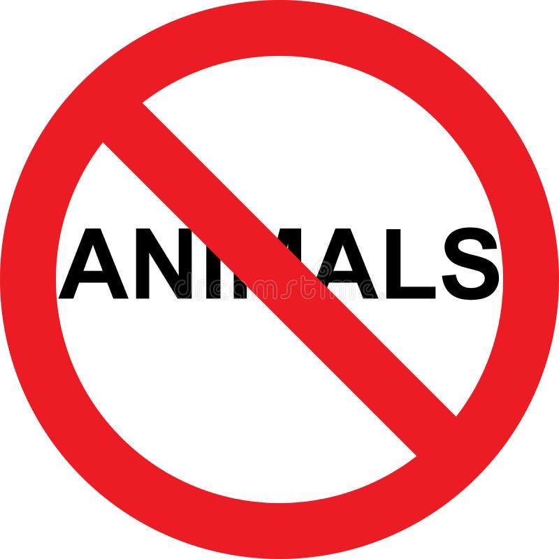 No animals sign stock illustration. Illustration of round - 86517013