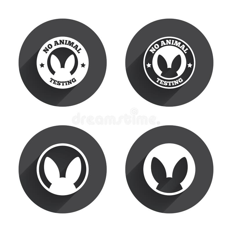 No Animals Testing Icons. Non-human Experiments Stock Vector ...