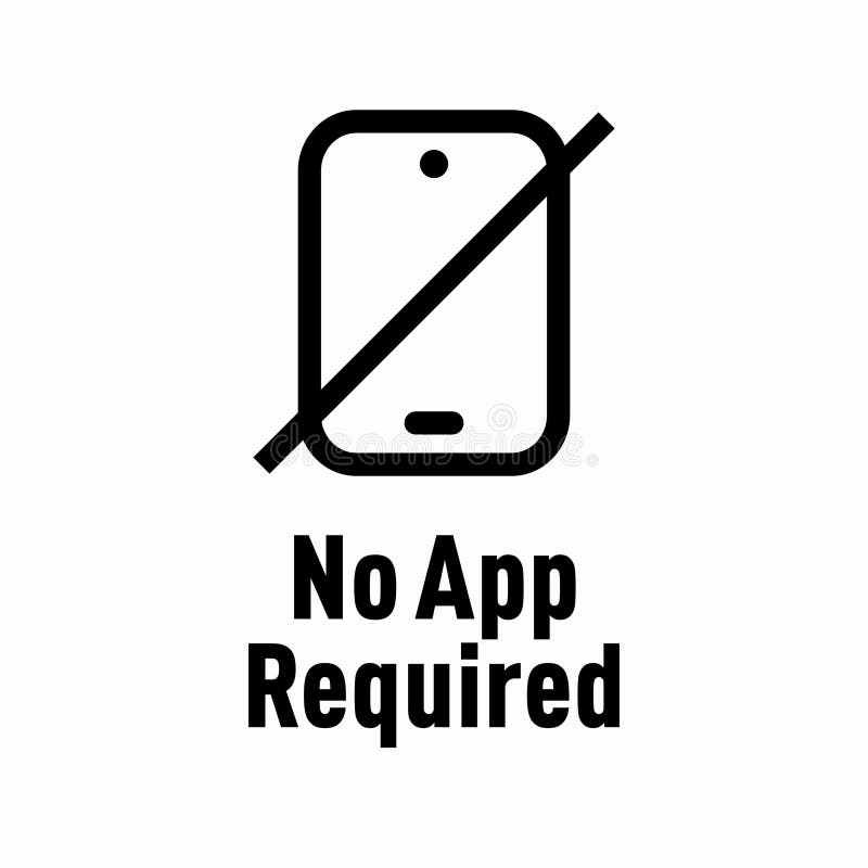 No App Required Vector Information Sign Stock Vector - Illustration of ...