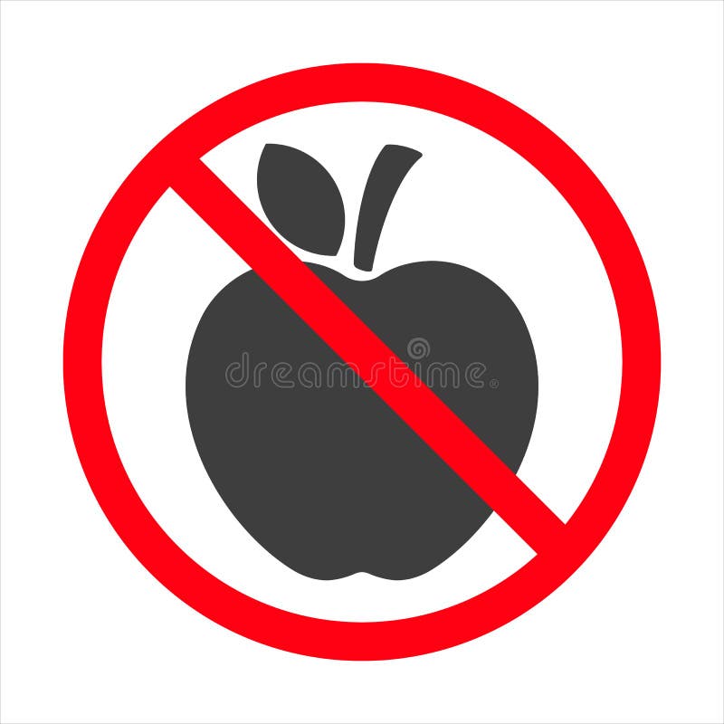 No Apple Sign on White Background. EPS 10 Stock Vector - Illustration ...