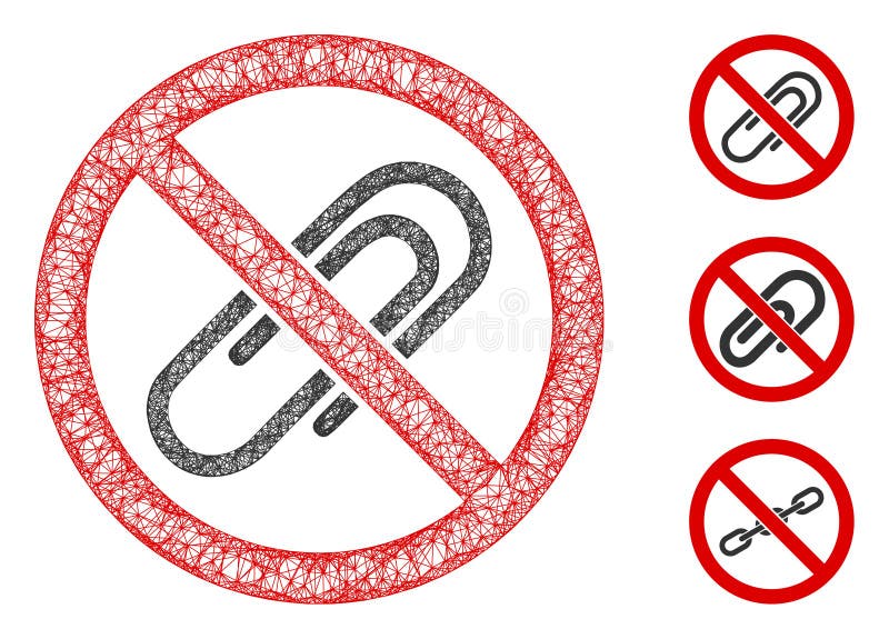 No Attachments Polygonal Web Vector Mesh Illustration Stock ...