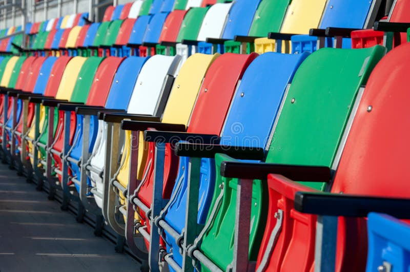 No attendance, empty seats stock image. Image of colorful - 201351145