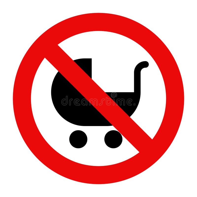 No baby carriage sign stock vector. Illustration of carriage - 79210292