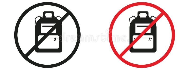 No Backpack Zone Sign Ensure Security in Restricted Areas Stock ...