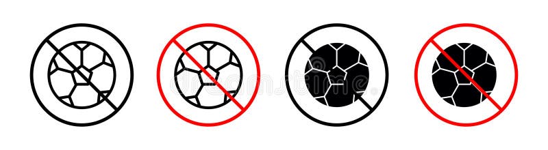 No ball game sign stock vector. Illustration of stop - 338275766