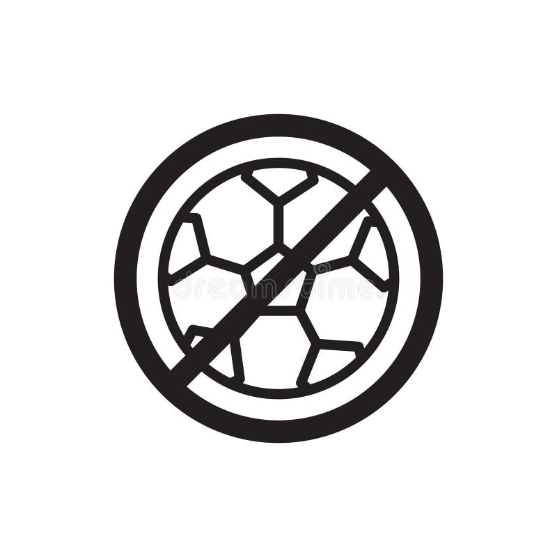 No ball game sign stock illustration. Illustration of soccer - 330249843