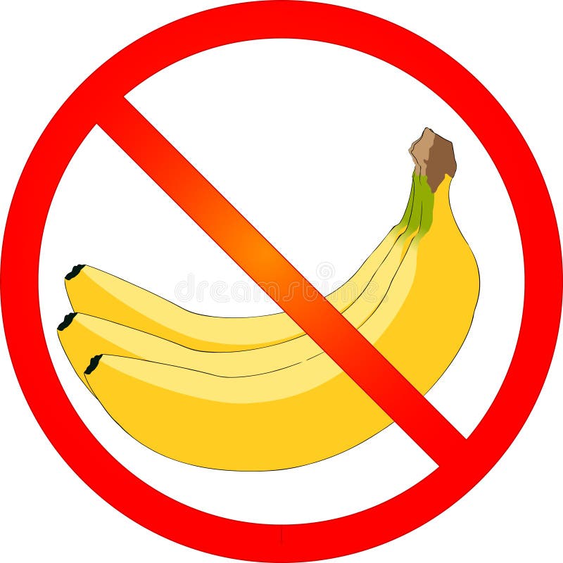 No Bananas Here Vector Illustration Stock Vector - Illustration of ...