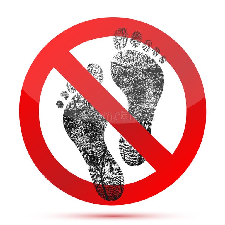 No Bare Feet Sign Stock Illustrations – 24 No Bare Feet Sign Stock ...
