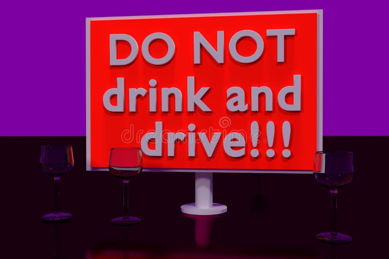 ¡No beba y no conduzca! stock de ilustración. Ilustración de oscuro ...