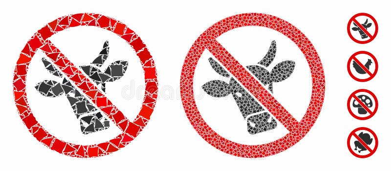 No Beef Composition Icon of Tuberous Items Stock Vector - Illustration ...