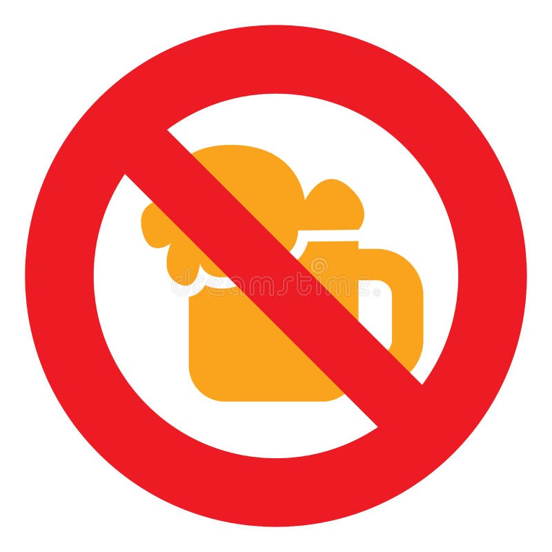 No beer allowed, icon stock vector. Illustration of icon - 258929600