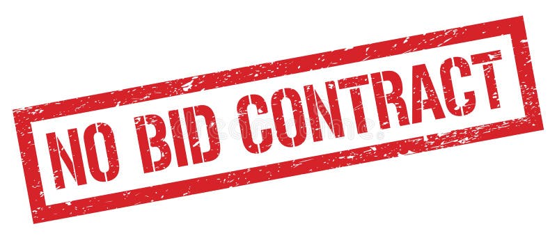 NO BID CONTRACT Red Grungy Rectangle Stamp Stock Illustration ...