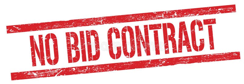 NO BID CONTRACT Text on Red Grungy Rectangle Stamp Stock Illustration ...
