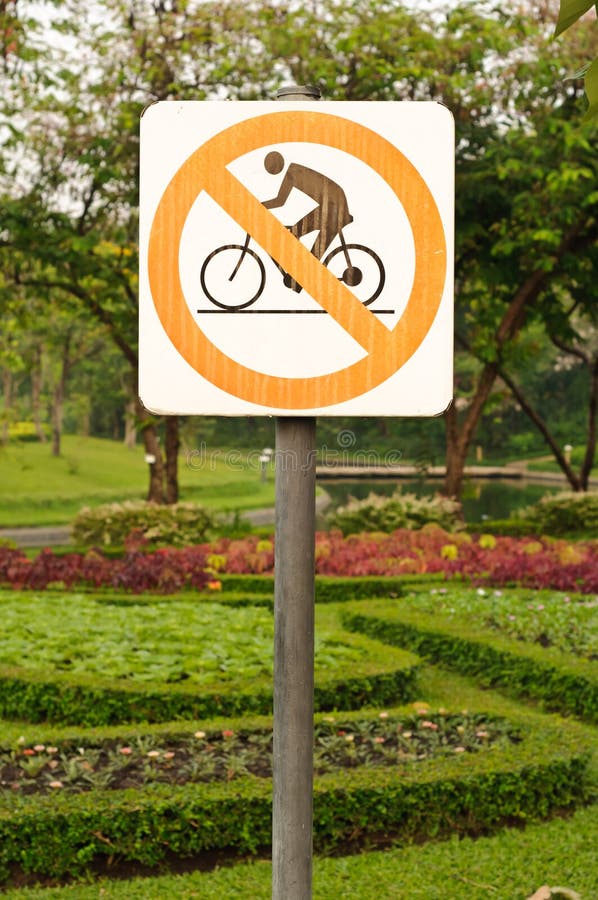 No bike riding sign stock photo. Image of prohibit, black - 19040606