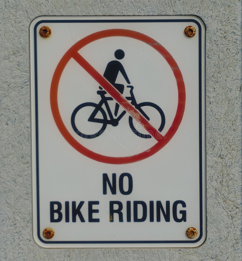 No Bike Riding Sign stock image. Image of sign, rules - 148054721
