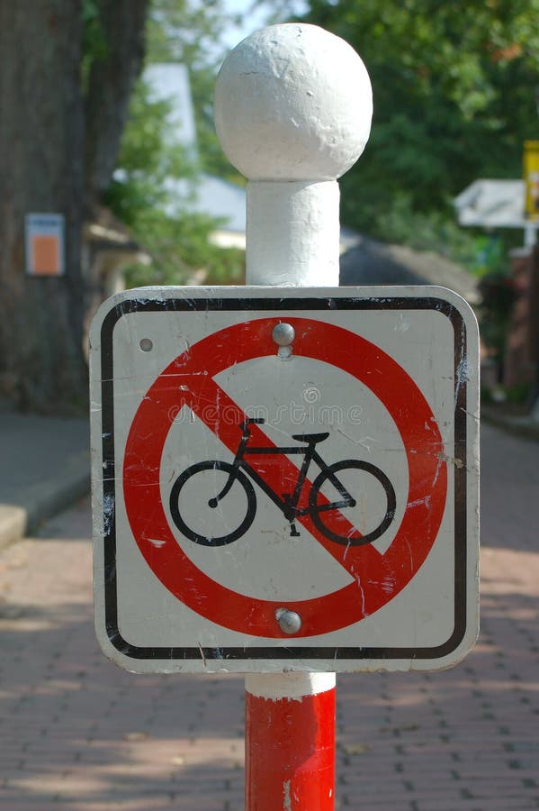 No Bikes 2 stock image. Image of brick, bikes, chautauqua - 213125