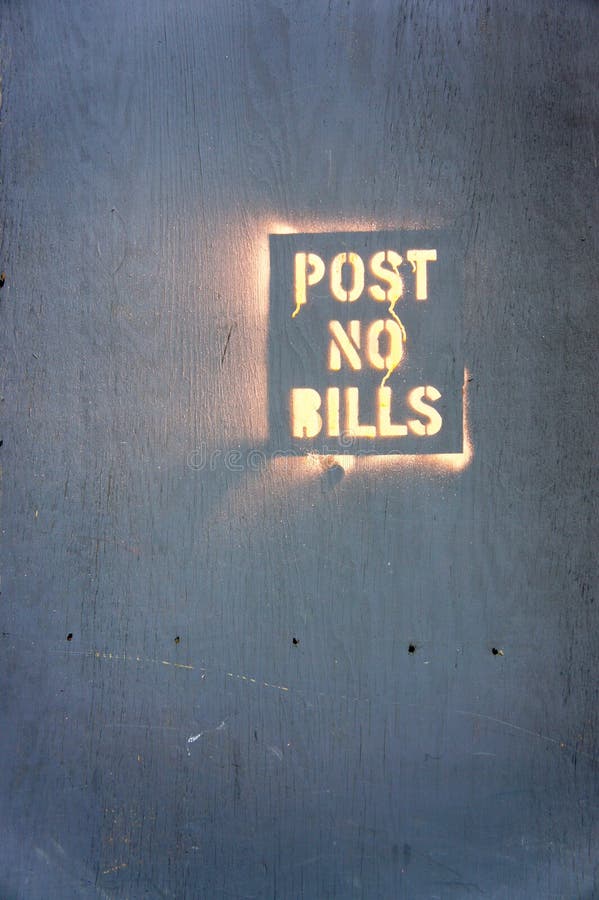 No Bills stock photo. Image of bright, building, color - 18997862