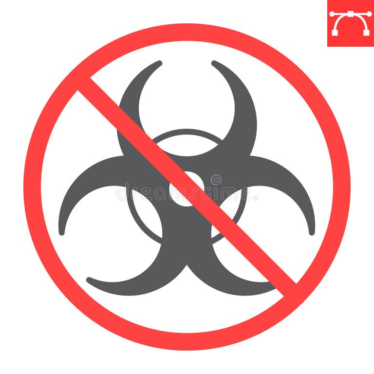 No biohazard glyph icon stock vector. Illustration of pictogram - 298727053