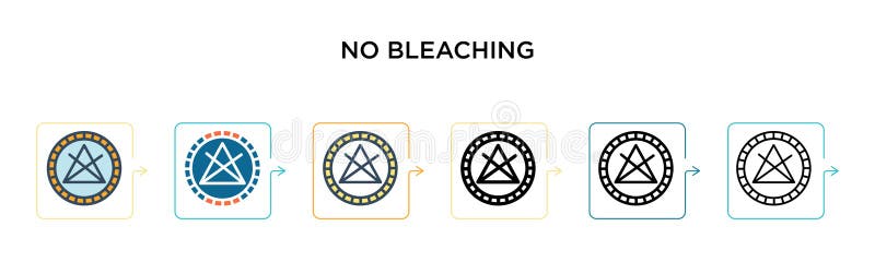 No Bleaching Outline Vector Icon. Thin Line Black No Bleaching Icon ...