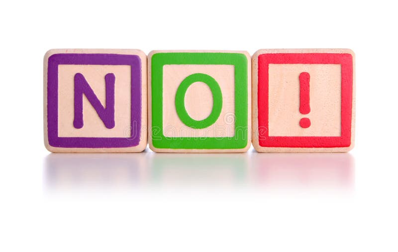 NO! blocks stock photo. Image of color, toys, punishment - 997450