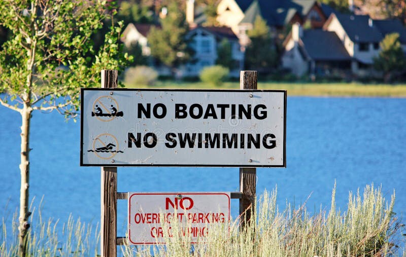 No Boating No Swimming stock image. Image of warning - 15300419