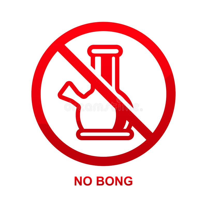 No Bong Sign Isolated on White Background Stock Illustration ...