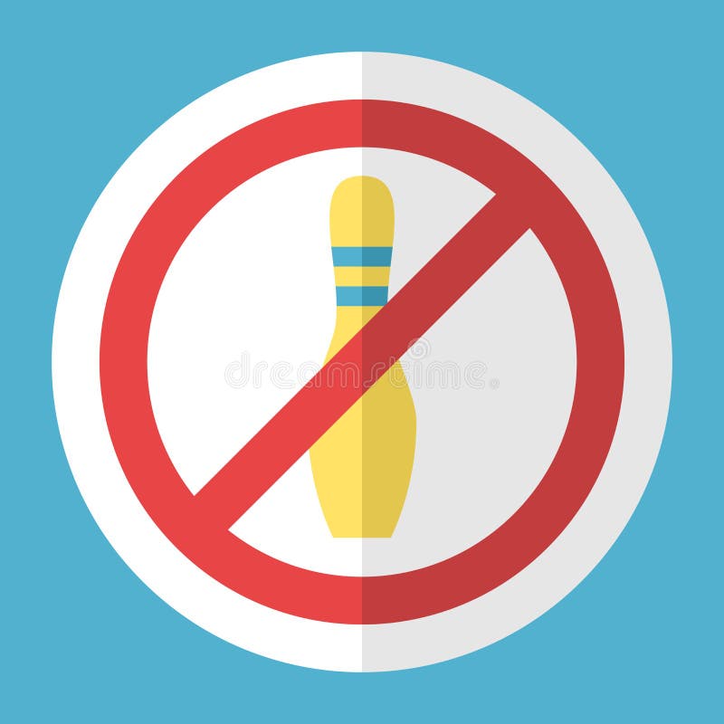 No bowling on blue stock vector. Illustration of recreation - 90990244