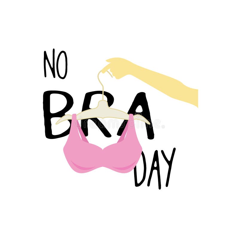 No Bra International Day 13 Oct ,illustration Vector Stock Vector ...